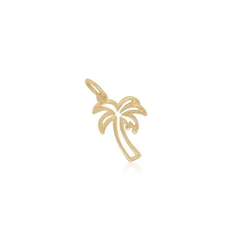 THE LOVERY FINE JEWELRY Mini Gold Palm Tree Charm - Yellow Gold