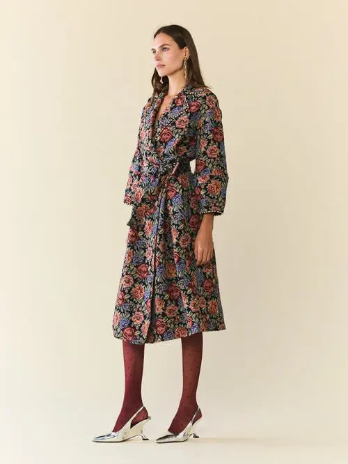 EDDY Floral Jacquard Wrap Jacket