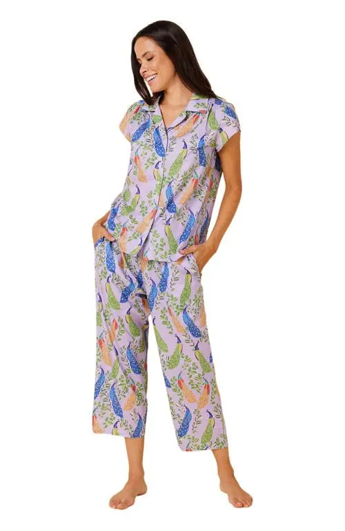 THE CAT'S PAJAMAS Luxe Pima Capri Novelty Set - Posh Peacock