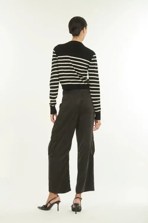 SECRET PON-PON Lyla Wide Leg Pants - Black