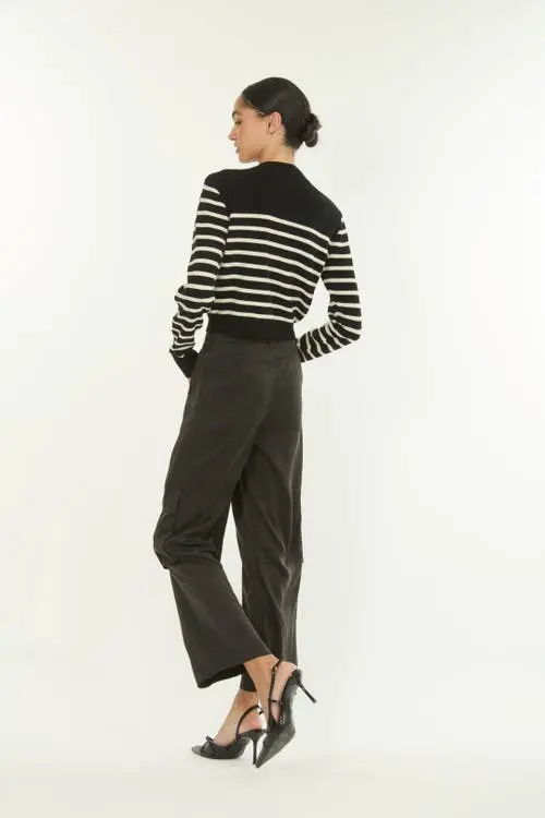 SECRET PON-PON Lyla Wide Leg Pants - Black