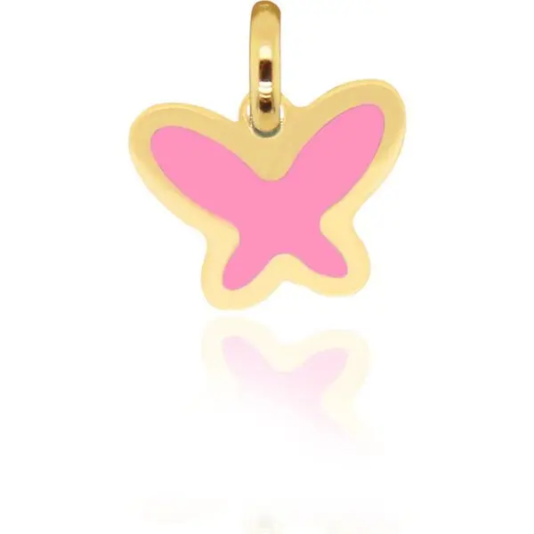 THE LOVERY FINE JEWELRY Butterfly Charm - Bubblegum Pink