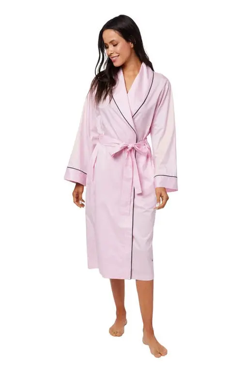 THE CAT'S PAJAMAS Luxe Pima Shawl Collar Robe - Classic Pink