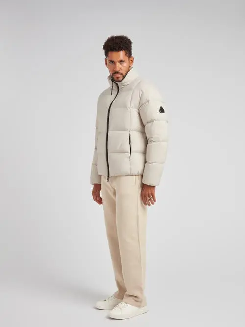 JACK1T Cloud Long Sleeve Puffer Racer Jacket - Stone