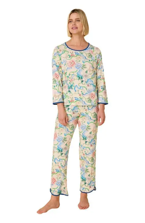THE CAT'S PAJAMAS Pima Knit Simple Set - Butterfly Floral