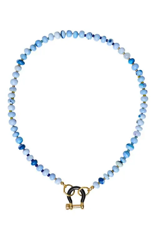 SHOP SPICY DAN Lucky Gender Inclusive Opal Necklace - Blue