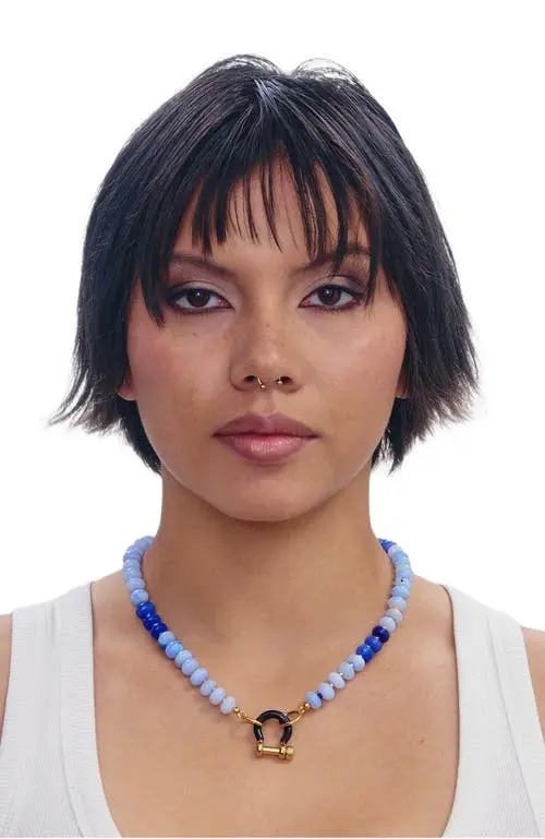 SHOP SPICY DAN Lucky Gender Inclusive Opal Necklace - Blue