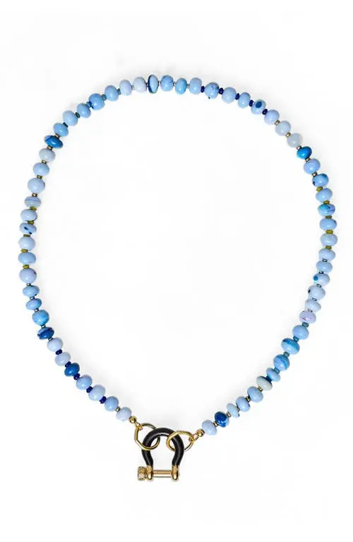 SHOP SPICY DAN Lucky Gender Inclusive Opal Necklace - Blue
