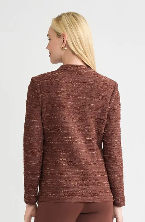 Misook Tailored Tonal Ribbon Knit Jacket