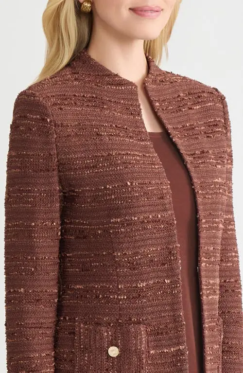 Misook Tailored Tonal Ribbon Knit Jacket