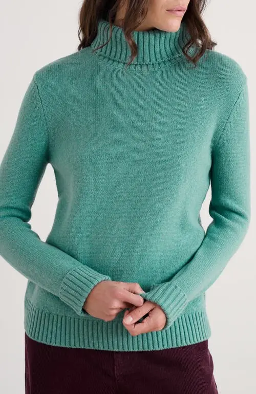 SEASALT CORNWALL Braque Turtleneck Wool-blend Sweater - Knit Melange Sardine
