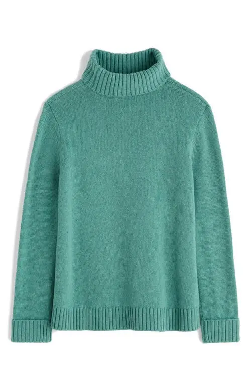 SEASALT CORNWALL Braque Turtleneck Wool-blend Sweater - Knit Melange Sardine