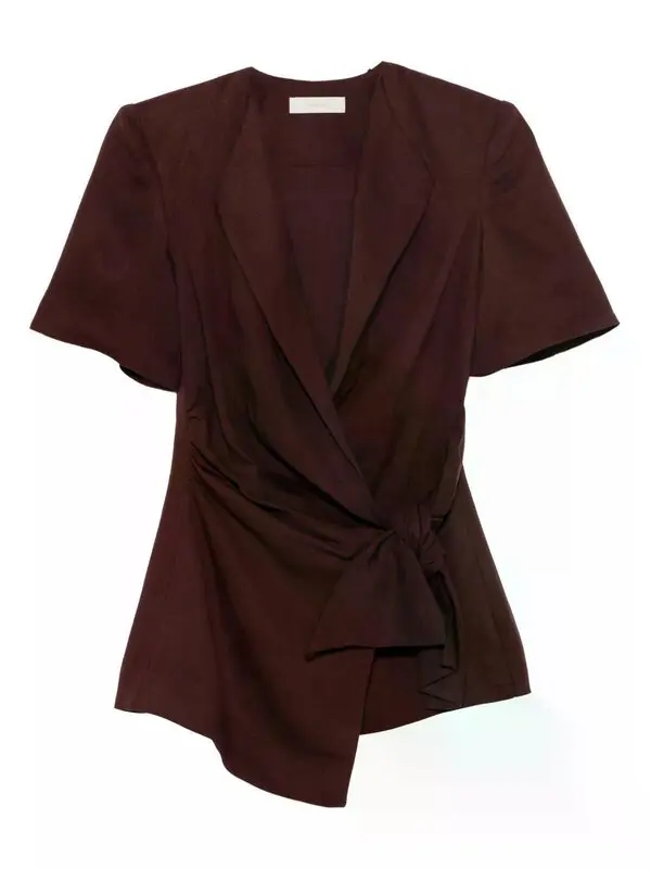 Faithfull The Brand Ida Tie-detail Jacket - Red