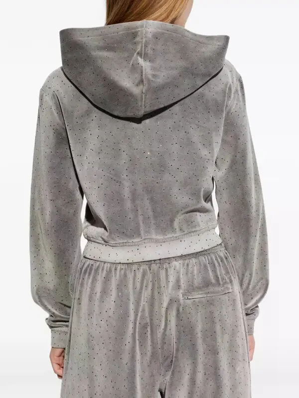 Alexander Wang Embellished Hooded Sweater - Grey