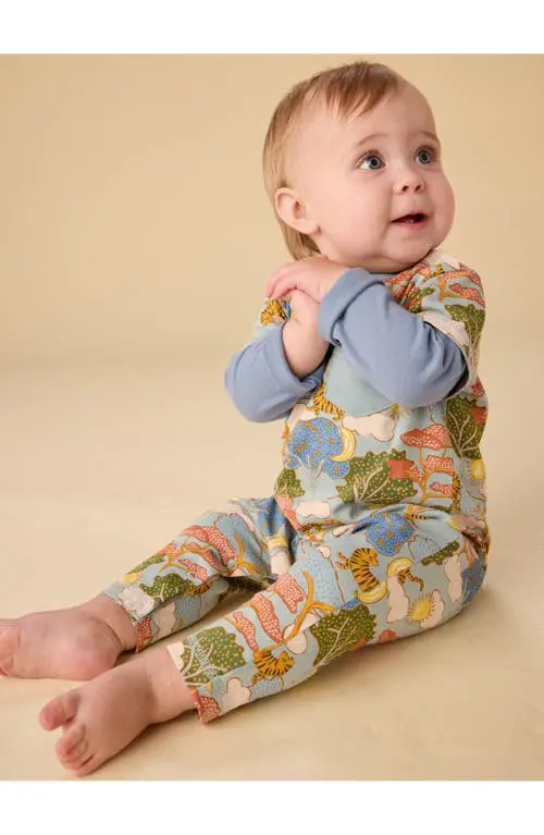 TEA COLLECTION Layered Printed Baby Romper - Sun & Moon Folktale