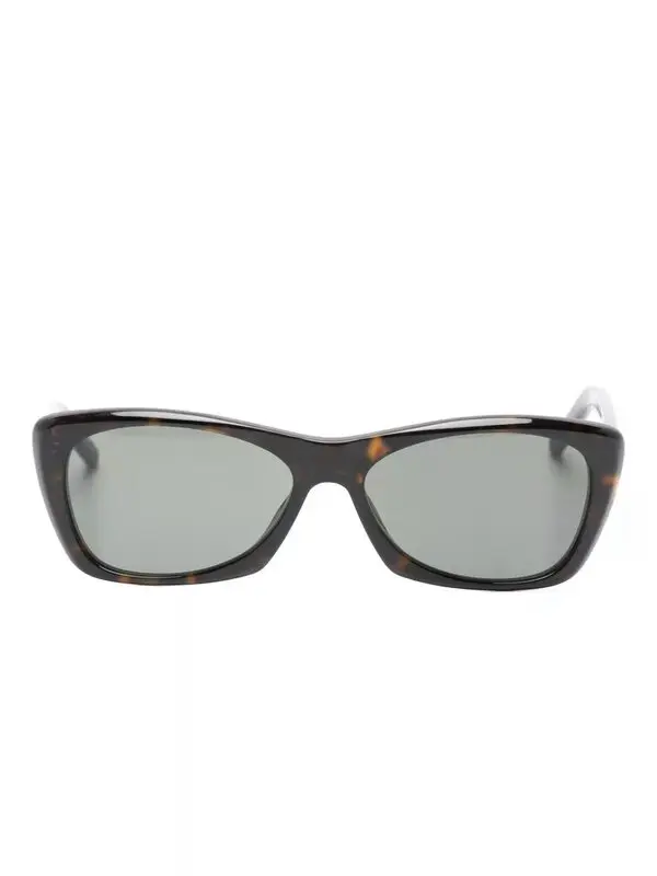 Saint Laurent Rectangle Frame Sunglasses - Brown