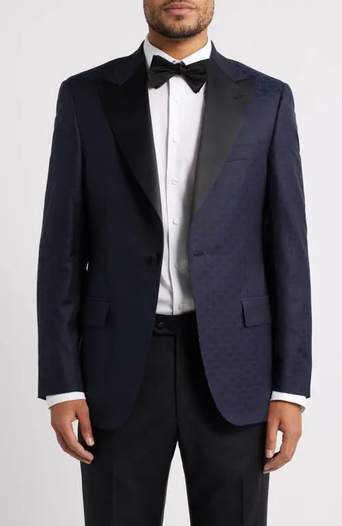 HERITAGE GOLD Geometric Jacquard Wool & Silk Dinner Jacket