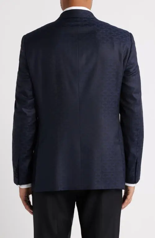 HERITAGE GOLD Geometric Jacquard Wool & Silk Dinner Jacket