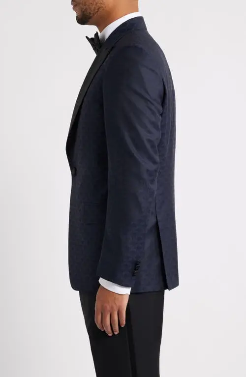 HERITAGE GOLD Geometric Jacquard Wool & Silk Dinner Jacket