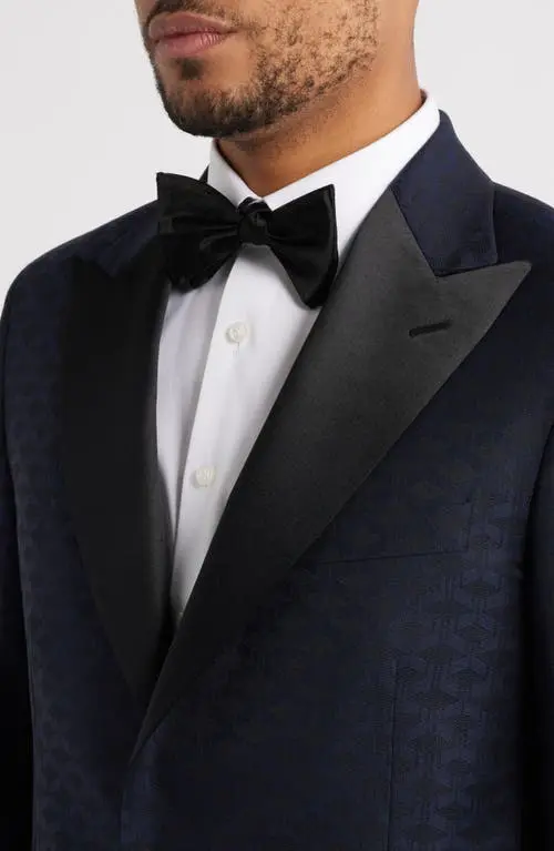 HERITAGE GOLD Geometric Jacquard Wool & Silk Dinner Jacket