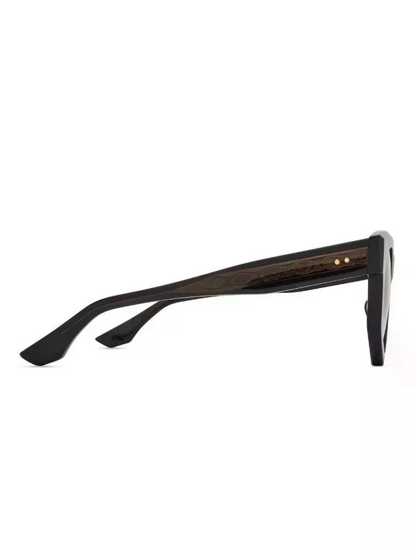Dita Obsidion Geometric-frame Sunglasses - Black