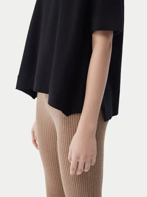 Gobi Cashmere Box-cut Cotton Silk Cashmere Blend T-shirt