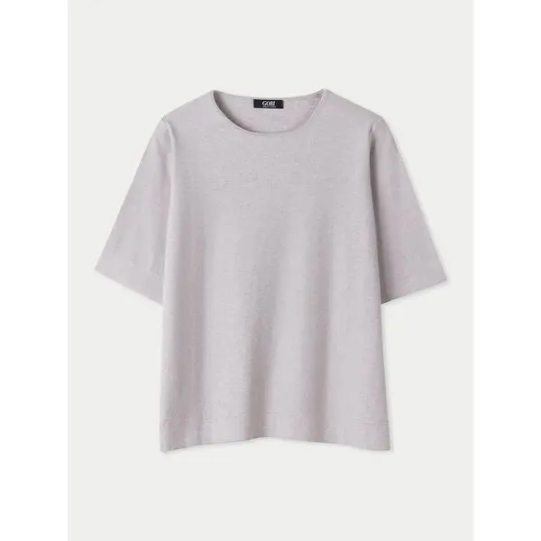 Gobi Cashmere Box-cut Cotton Silk Cashmere Blend T-shirt - Wind Chime