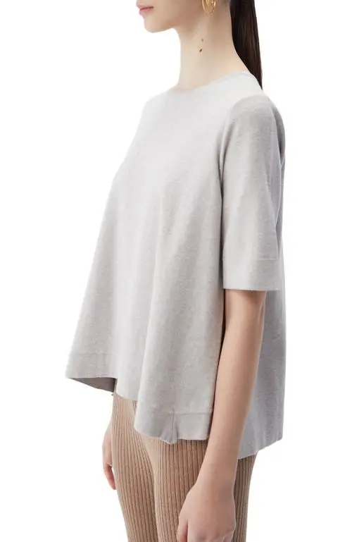 Gobi Cashmere Box-cut Cotton Silk Cashmere Blend T-shirt - Wind Chime