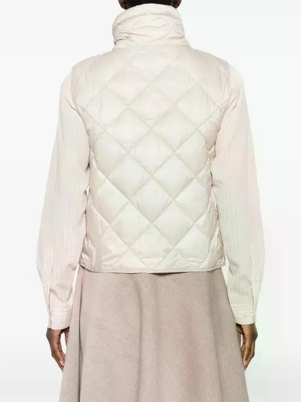 Max Mara Diamond-quilted Gilet - Neutrals