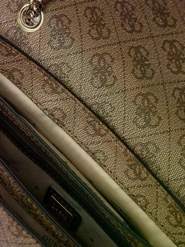 Guess Monogram Satchel With Chain