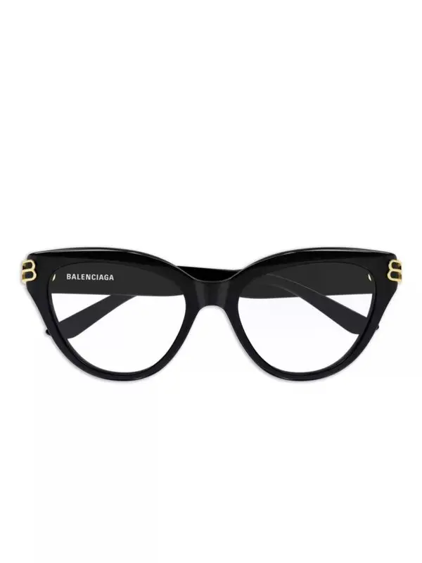 Balenciaga Logo Cat-eye Glasses - Black