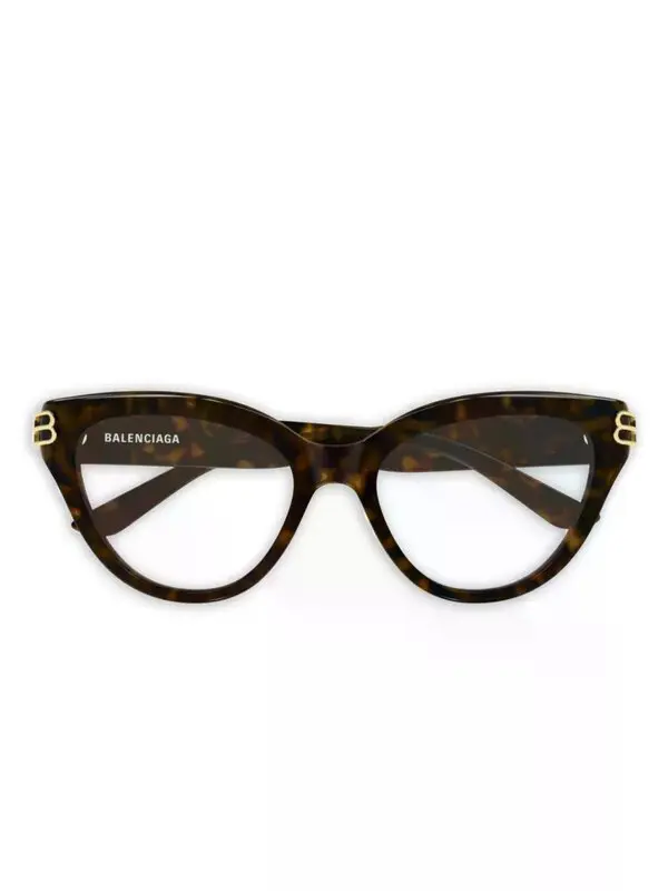 Balenciaga Cat-eye Logo Glasses - Brown