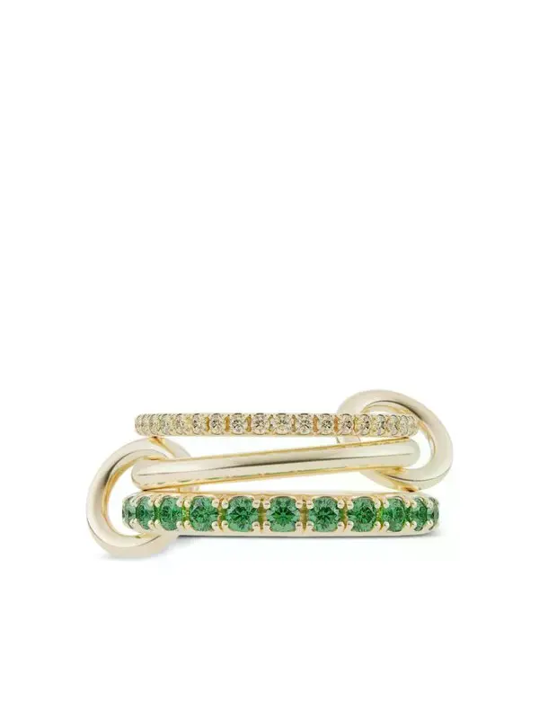 SPINELLI KILCOLLIN 18ct Yellow Emerald And Diamond Ring - Gold