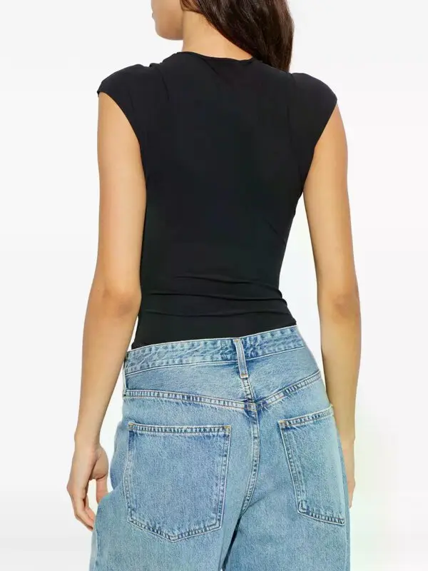 AGOLDE Nadia Crew Neck Bodysuit - Black