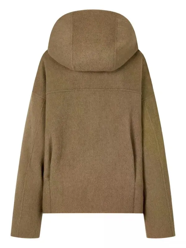 STUDIO TOMBOY Hooded Buttoned Jacket - Brown