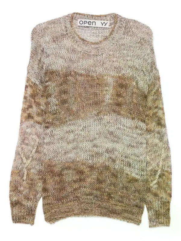 OPEN YY Striped Shimmer Sweater