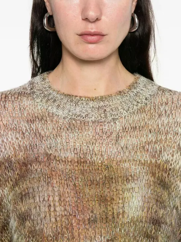 OPEN YY Striped Shimmer Sweater