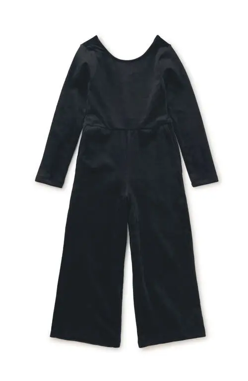 TEA COLLECTION Velour Jumpsuit - Jet Black