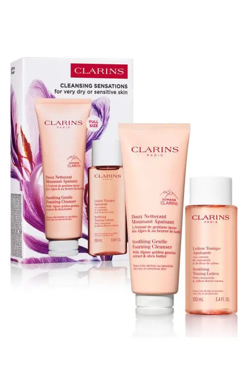 Clarins Soothing Cleansing Set $48 Value - No Color