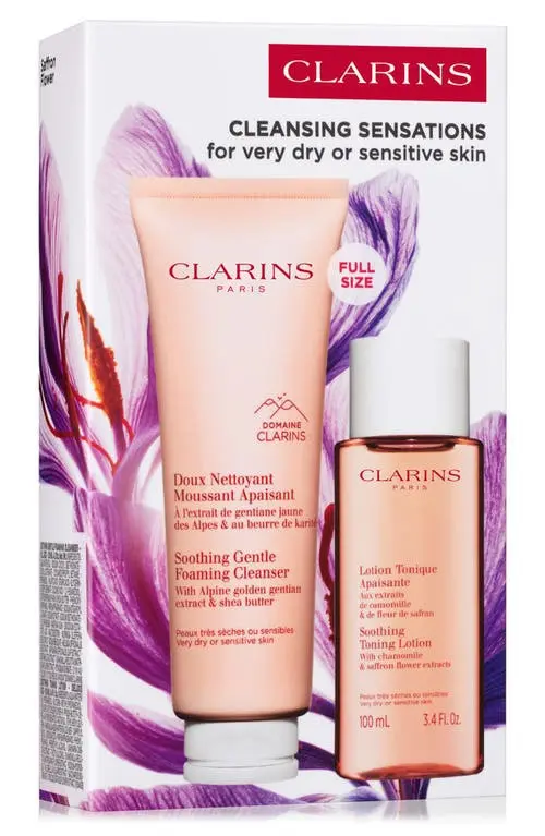 Clarins Soothing Cleansing Set $48 Value