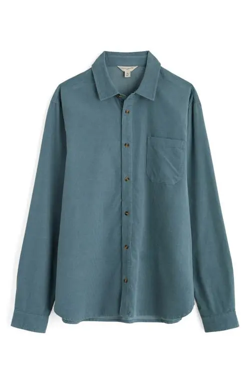 SEASALT CORNWALL Shoreman Solid Organic Cotton Corduroy Button-up Shirt - Wade