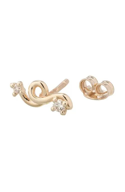 Bea Bongiasca Single Mini Loop Diamond Stud Earring