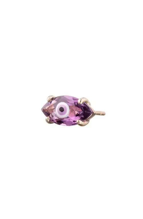 Bea Bongiasca Eye Single Stud Earring - Light Purple
