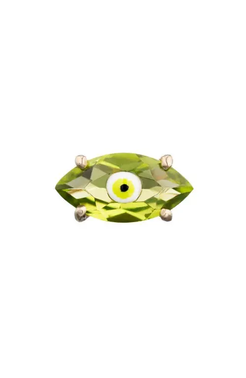 Bea Bongiasca Eye Single Stud Earring - Lime Green