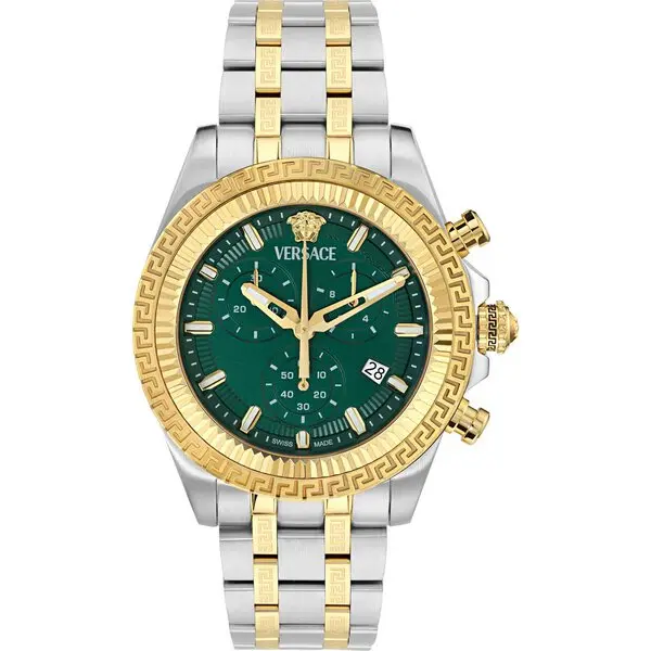 Versace Fornax Chronograph Bracelet Watch - Two Tone