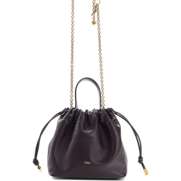 Chloé Mini Icons Leather Shoulder Bag - Perfect Plum