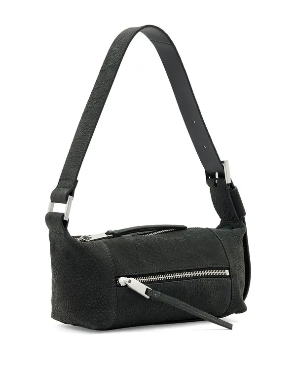 ALLSAINTS Vega Mini Leather Shoulder Bag - Meteorite