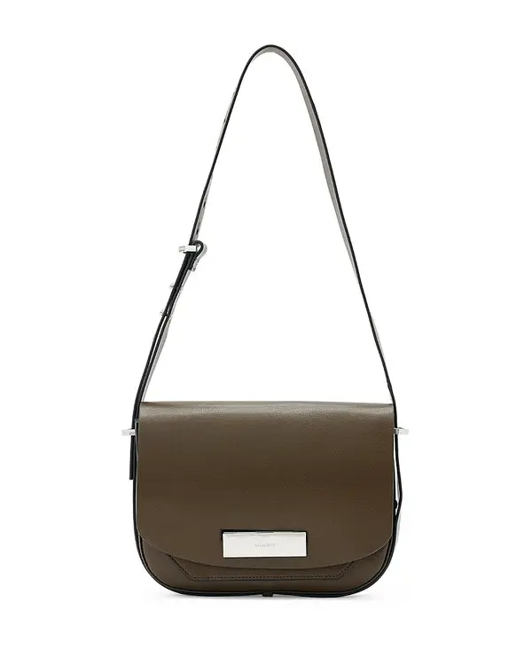 ALLSAINTS Etta Leather Satchel - Fango Brown