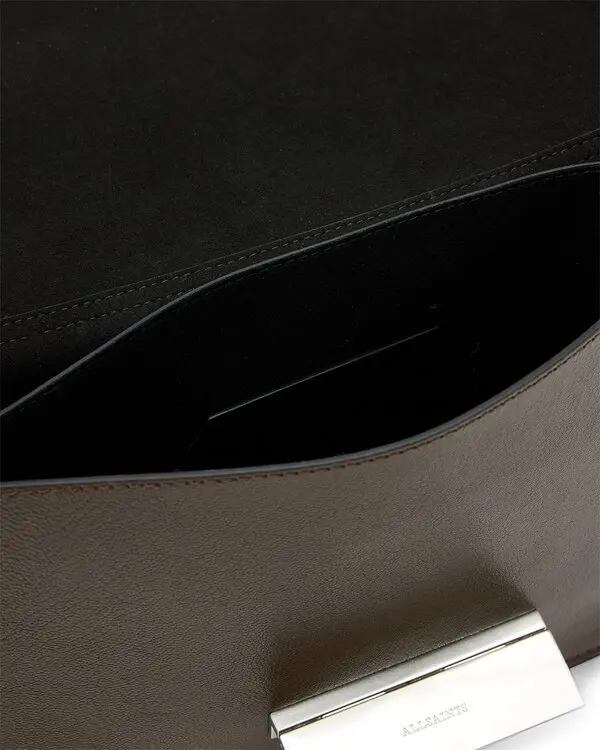 ALLSAINTS Etta Leather Satchel - Fango Brown