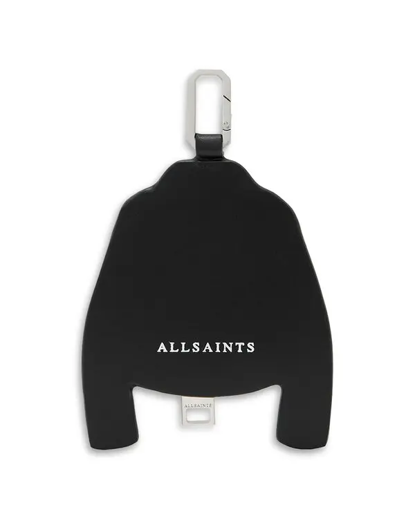 ALLSAINTS Balfern Keyring Bag Charm - Black/silver